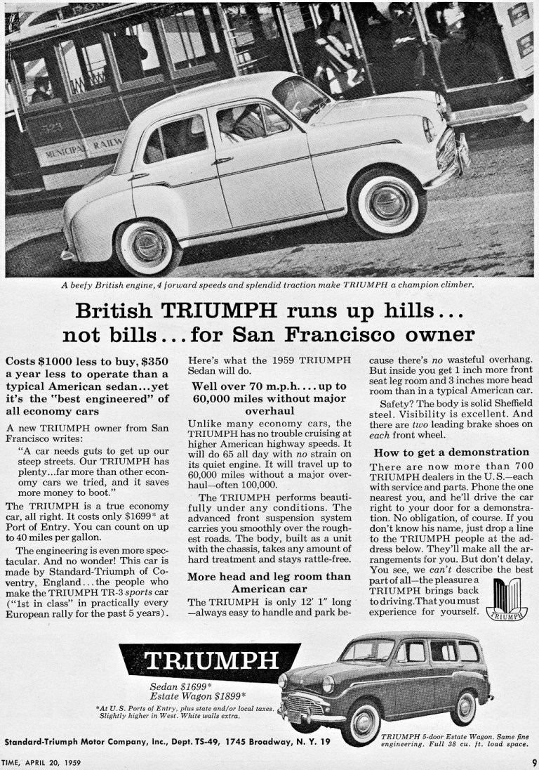 Les Triumph ou un avant goût du fameux roadster Spitfire (Partie 1/2 ...